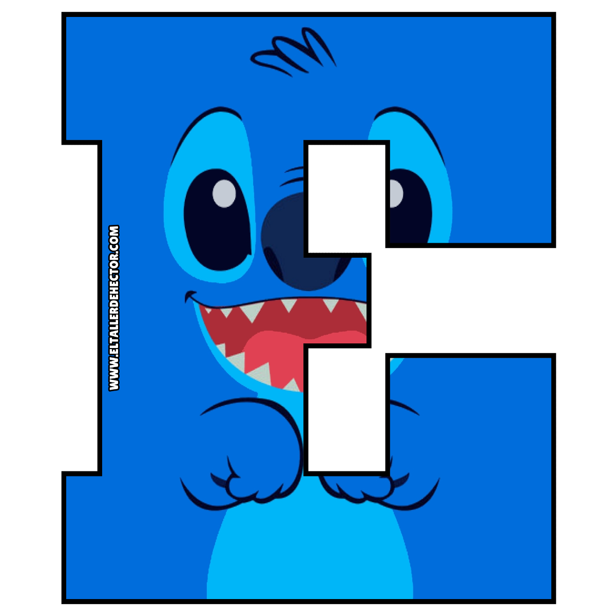 Letra E de Stitch - El Taller de Hector