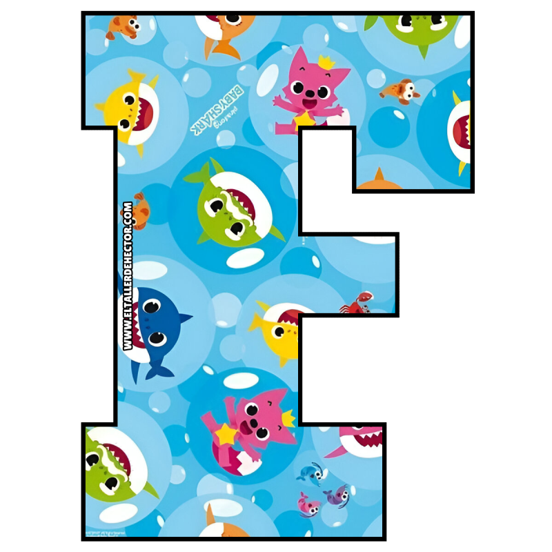 Letra F de Baby Shark - El Taller de Hector