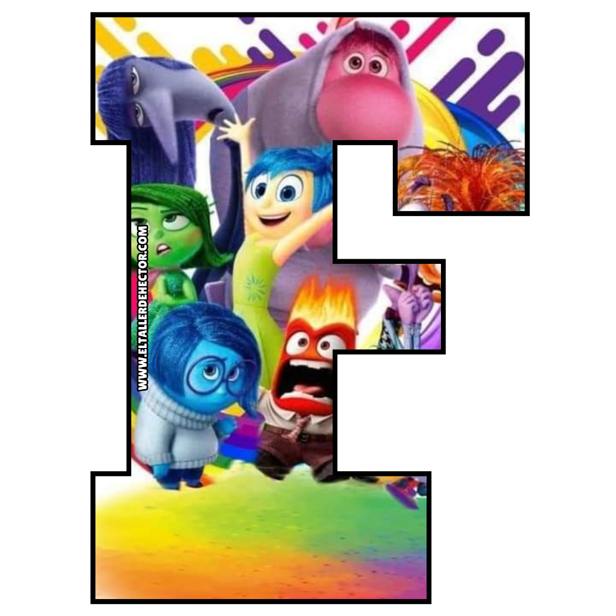 Letra F de Intensamente - El Taller de Hector