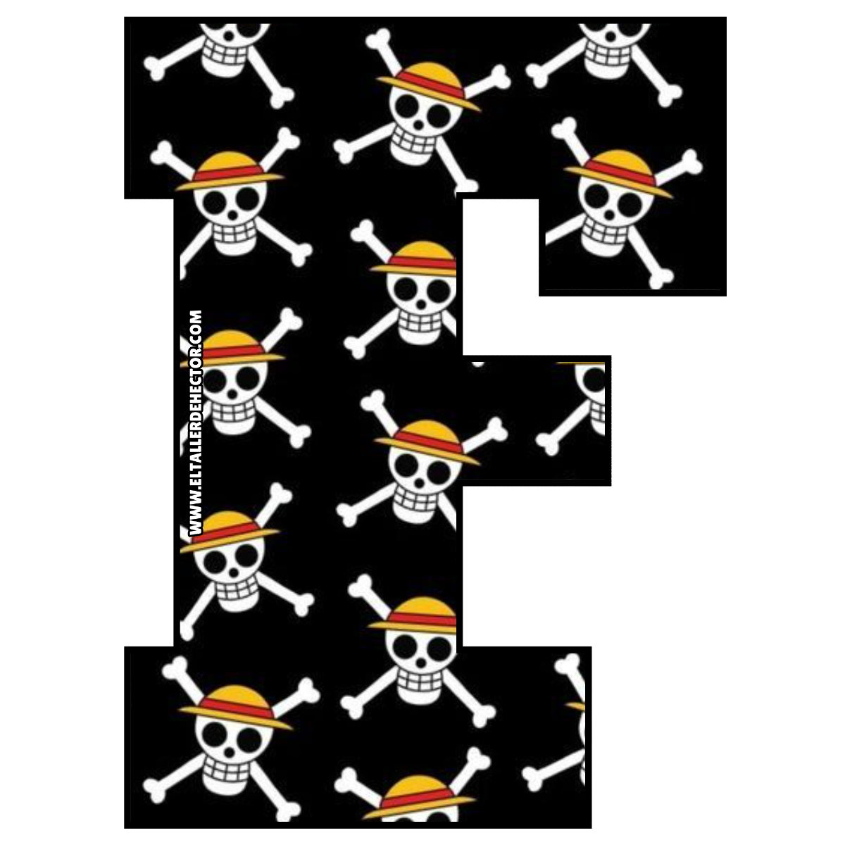 Letra F de One Piece - El Taller de Hector
