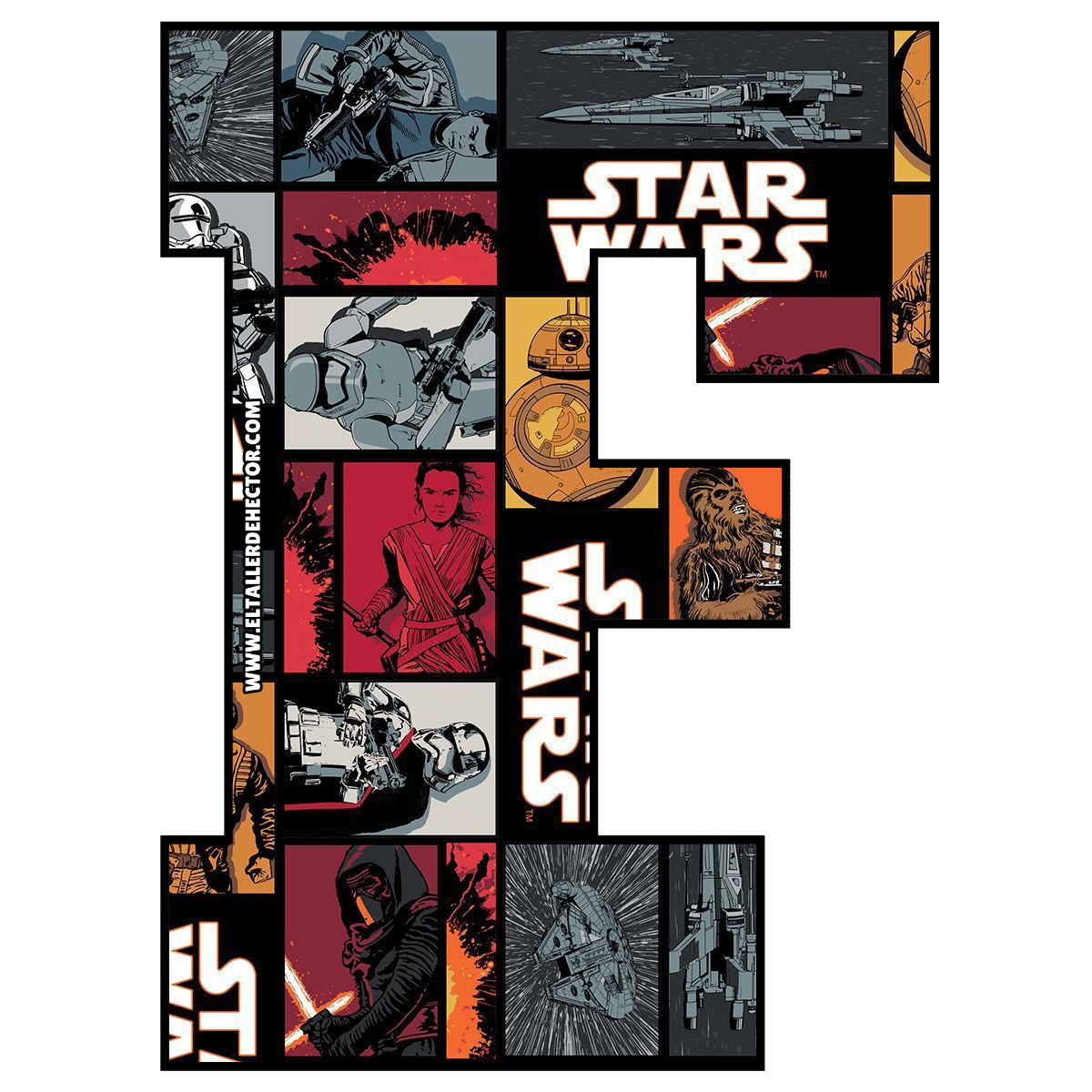 Letra F de Star Wars - El Taller de Hector