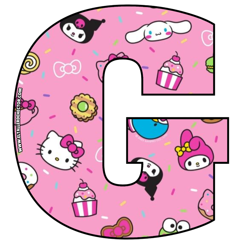Letra G de Hello Kitty - El Taller de Hector