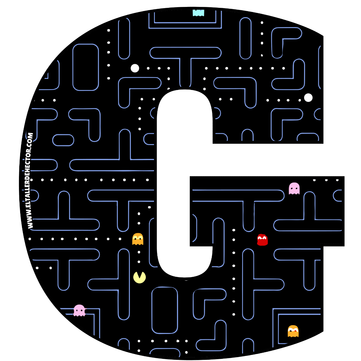 Letra G de Pac Man - El Taller de Hector