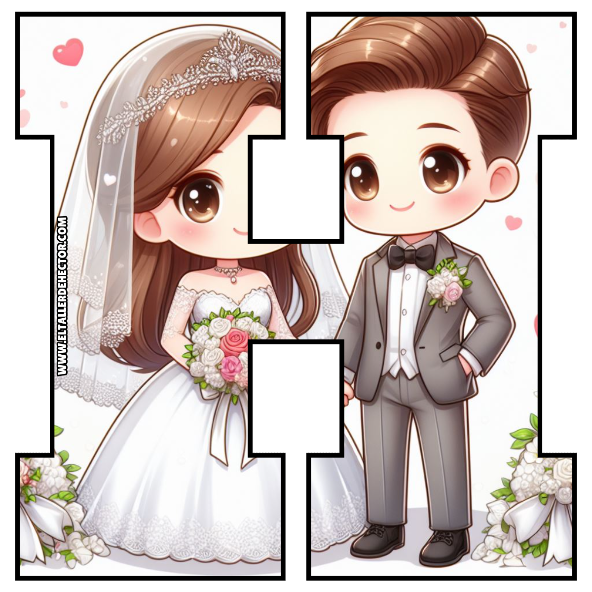 Letra H de Boda - El Taller de Hector
