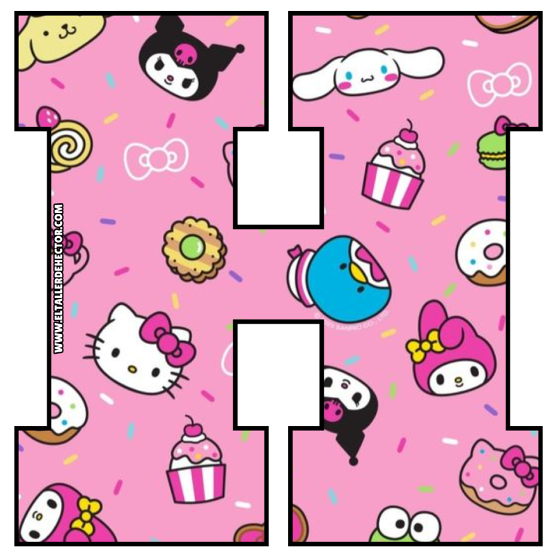 Letra H de Hello Kitty - El Taller de Hector