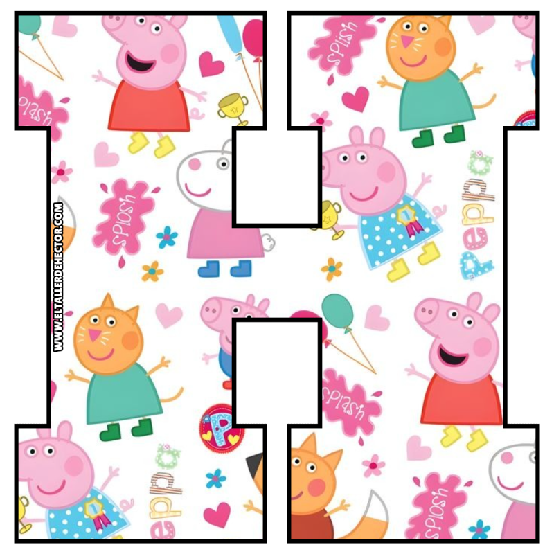 Letra H de Peppa Pig - El Taller de Hector