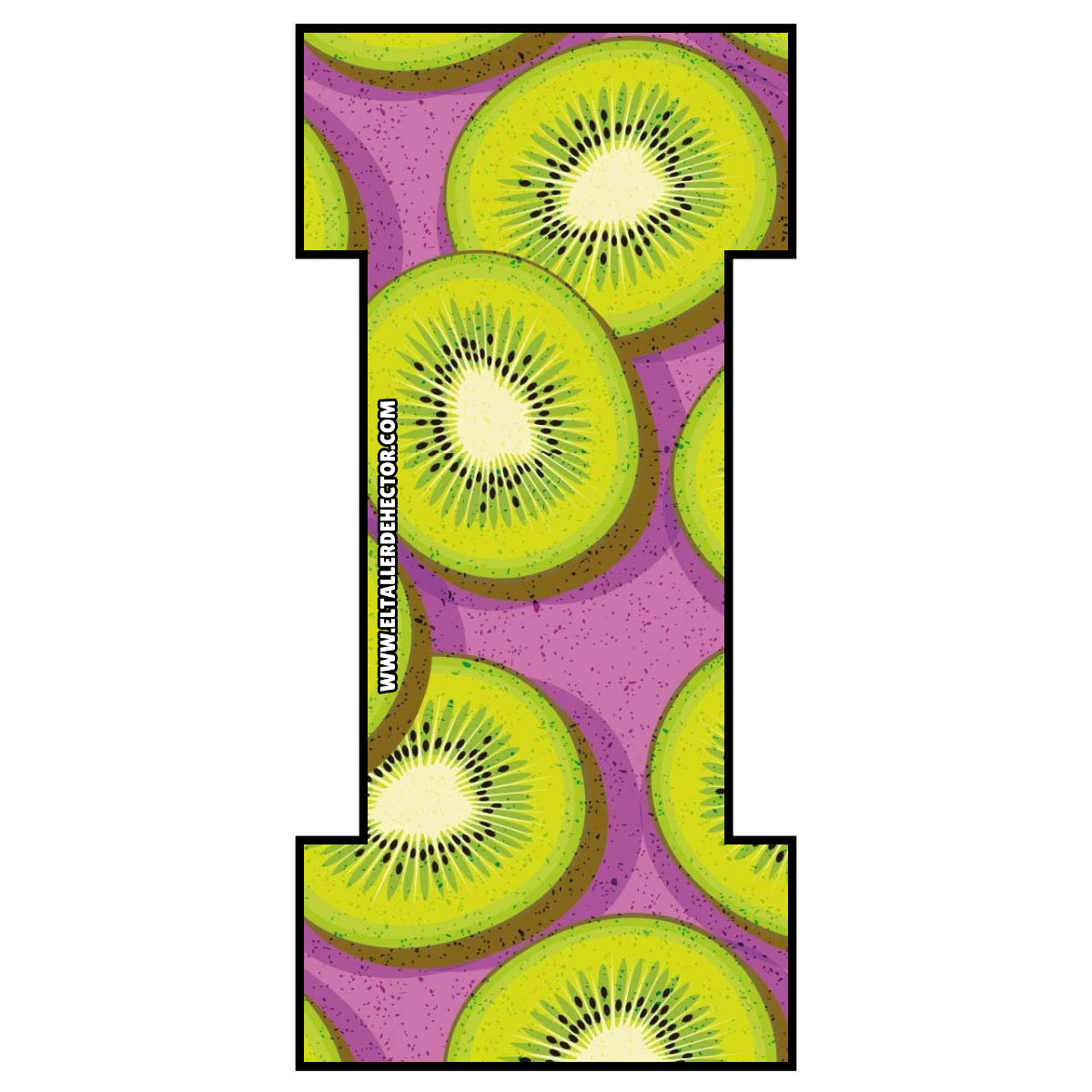 Letra I de Frutas Kiwi - El Taller de Hector