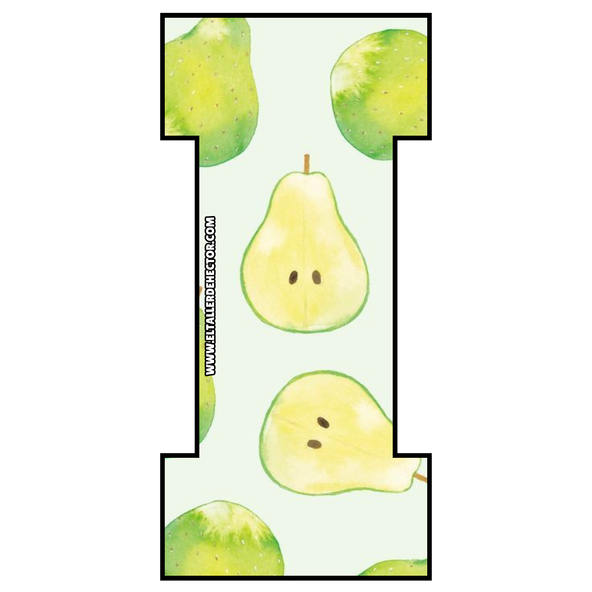 Letra I de Frutas Pera - El Taller de Hector