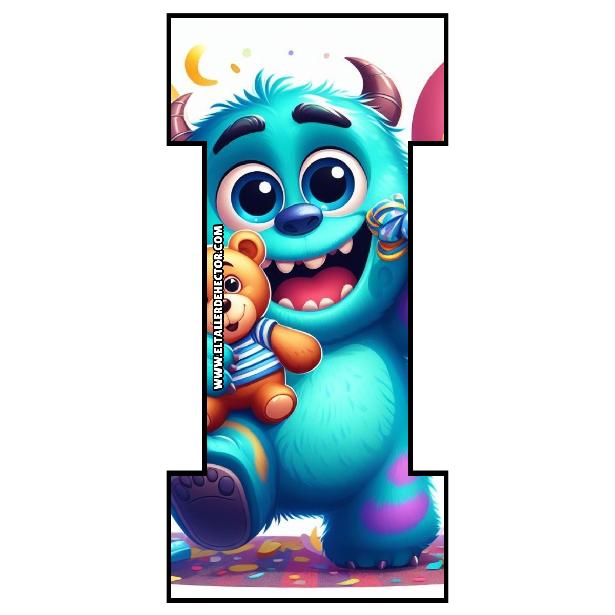 Letra I de Monster inc - El Taller de Hector