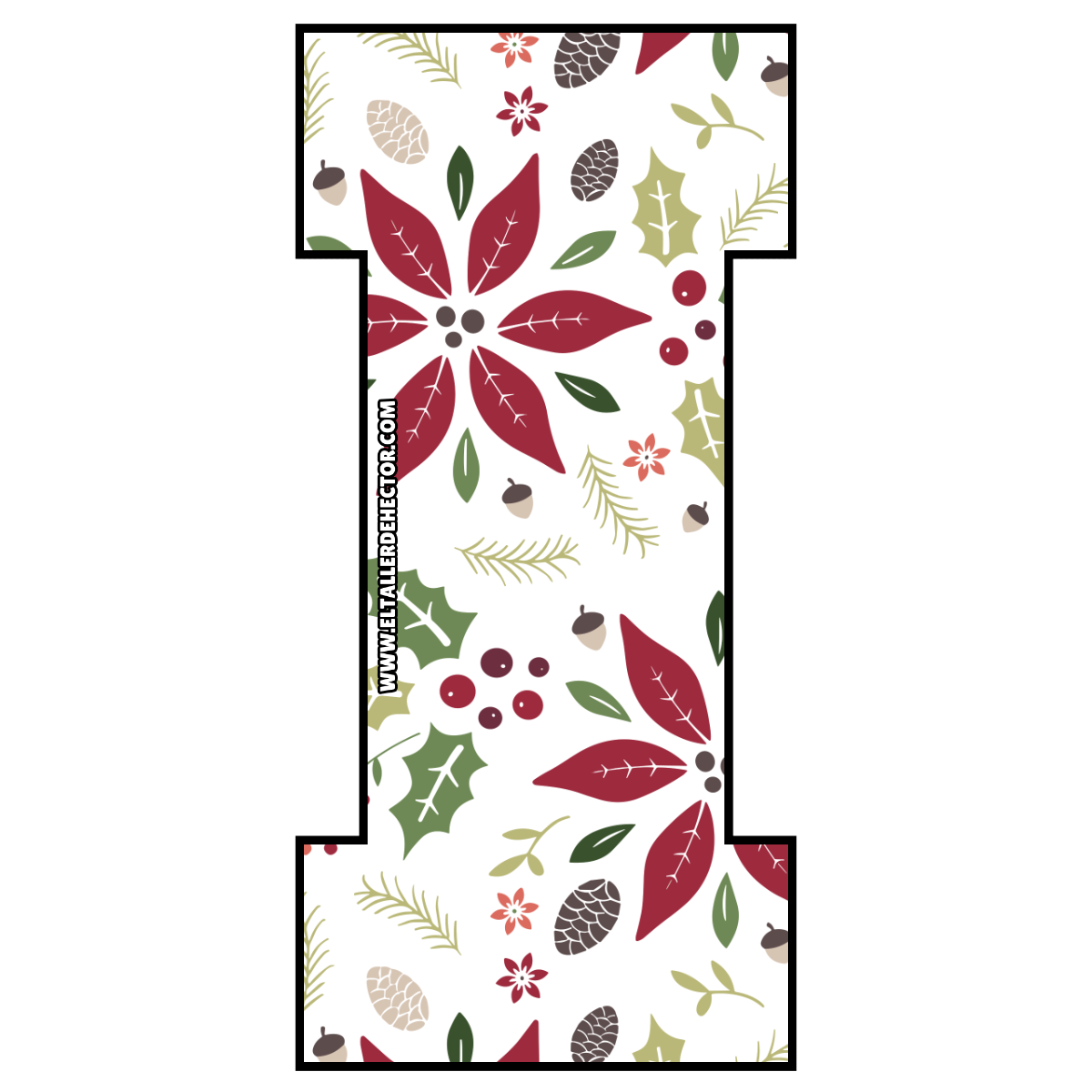 Letra I de Navidad - El Taller de Hector