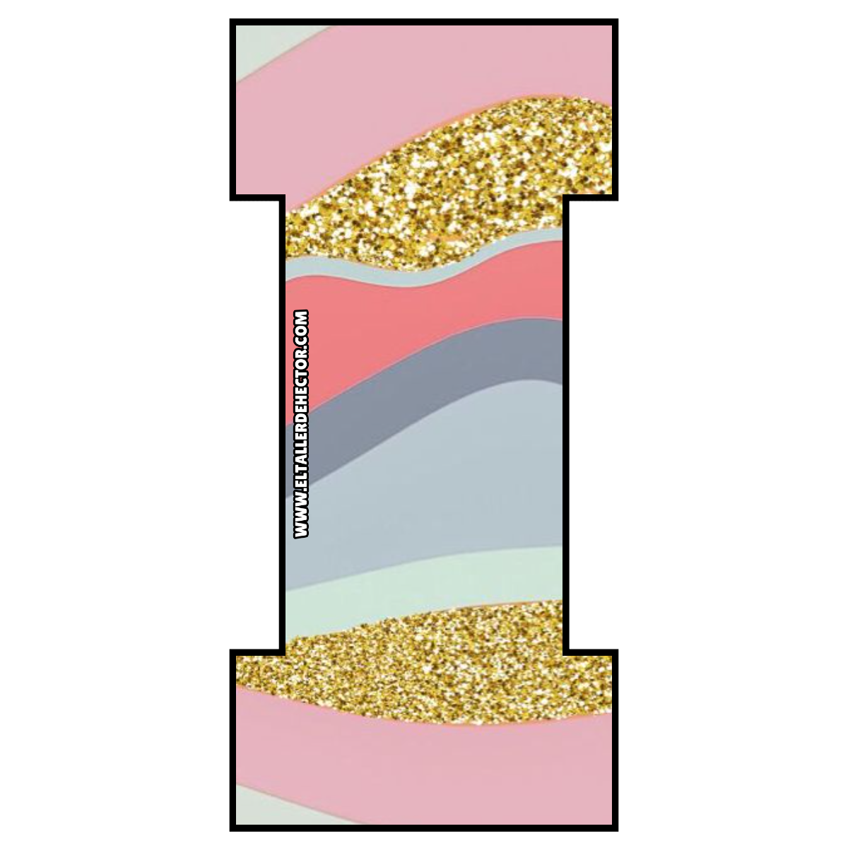 Letra I de Ondas de Brillo y Suavidad - El Taller de Hector