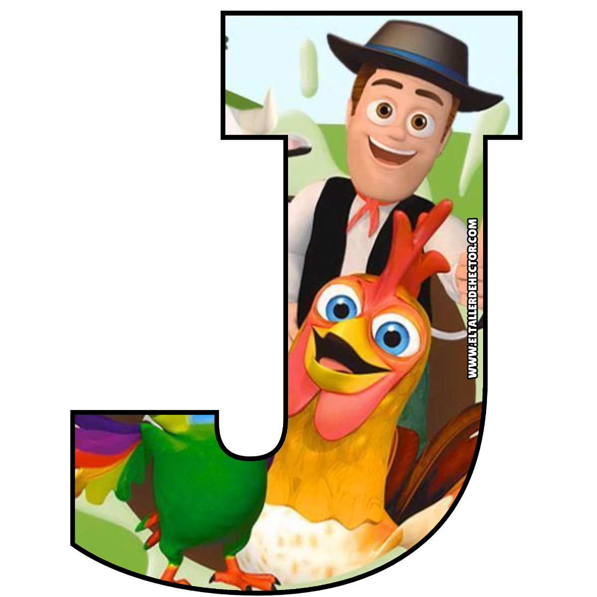 Letra J de La Granja de Zenon - El Taller de Hector