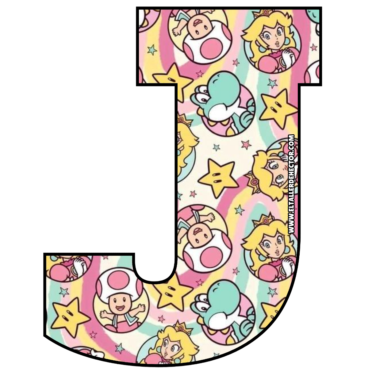 Letra J de Super Mario - El Taller de Hector