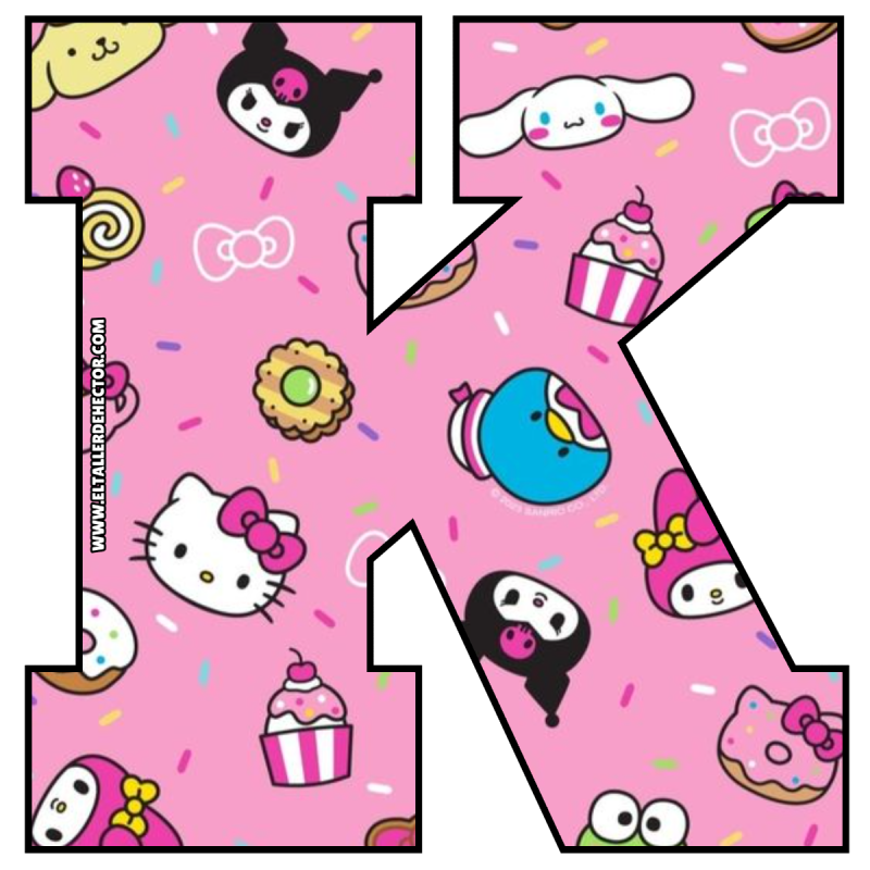 Letra K de Hello Kitty - El Taller de Hector