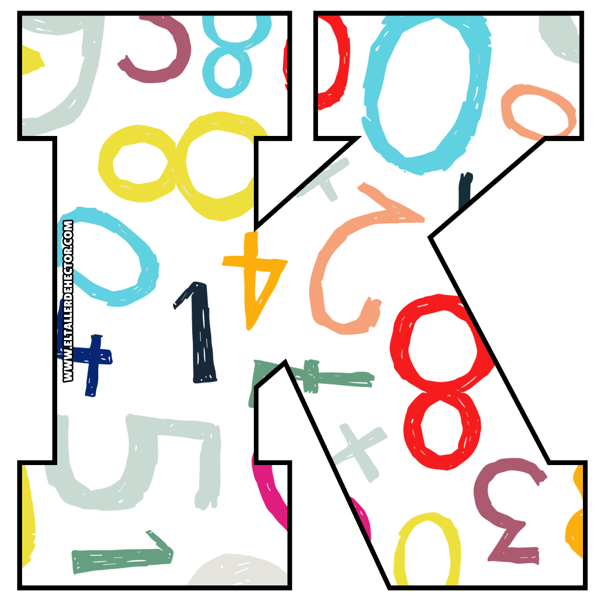 Letra K de Numeros - El Taller de Hector