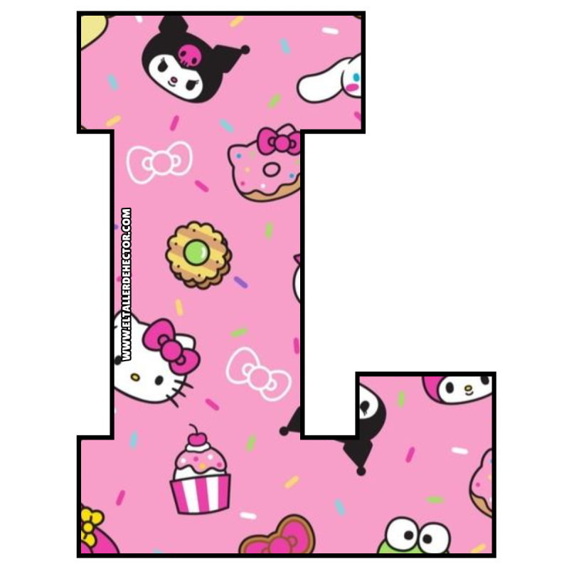 Letra L de Hello Kitty - El Taller de Hector