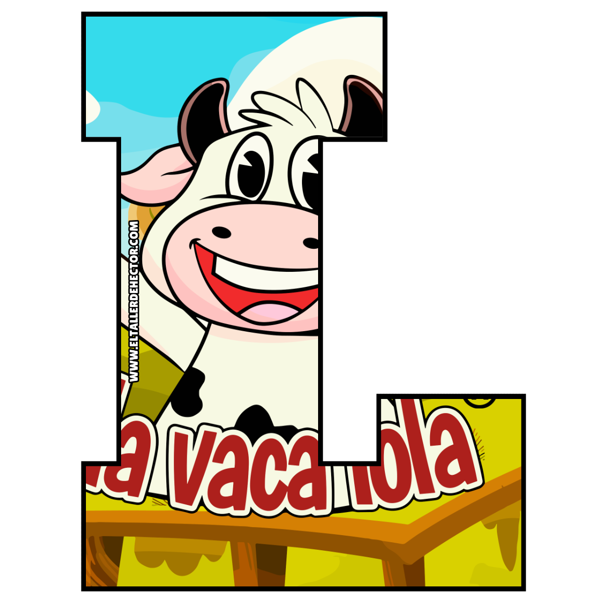 Letra L de La Vaca Lola - El Taller de Hector