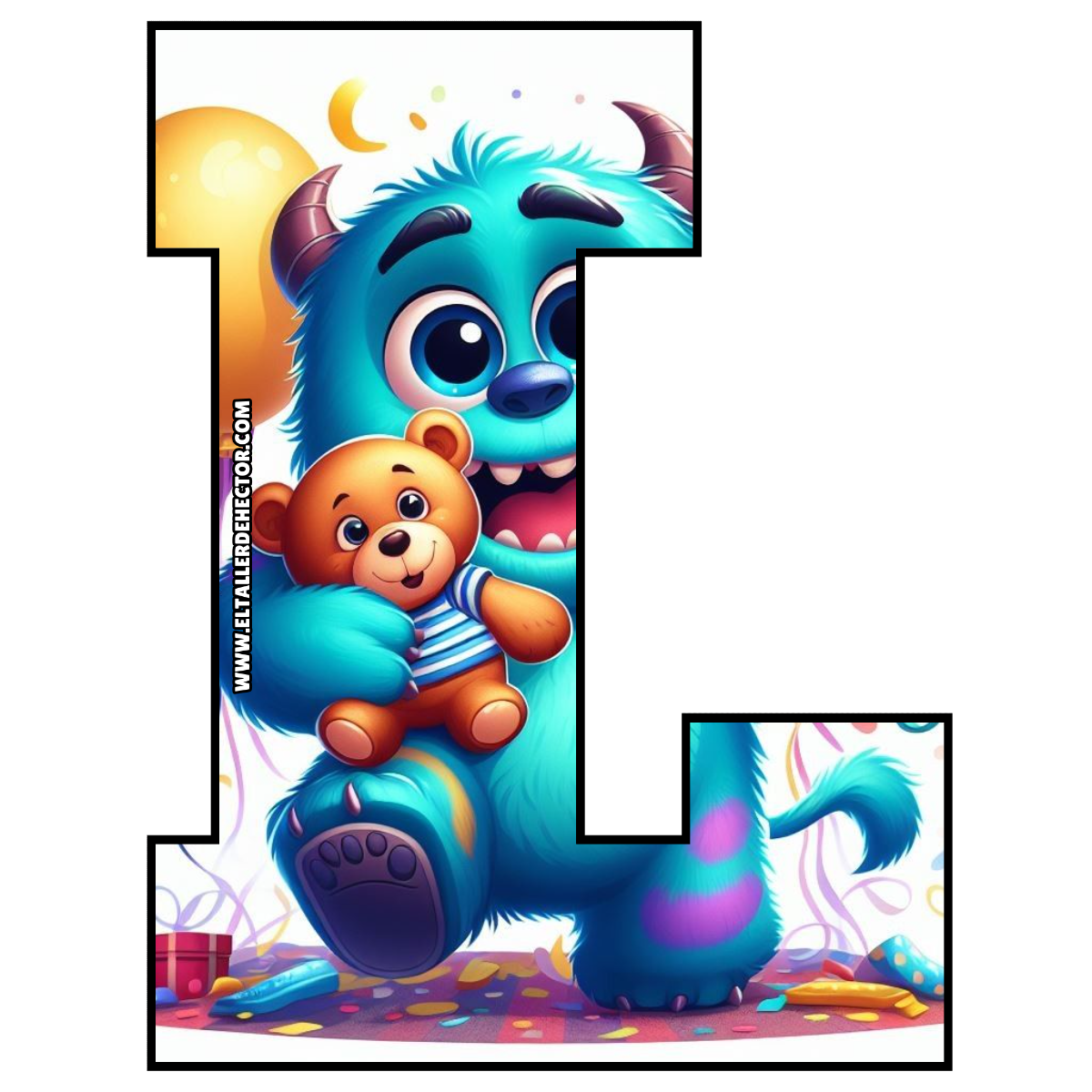 Letra L de Monster inc - El Taller de Hector