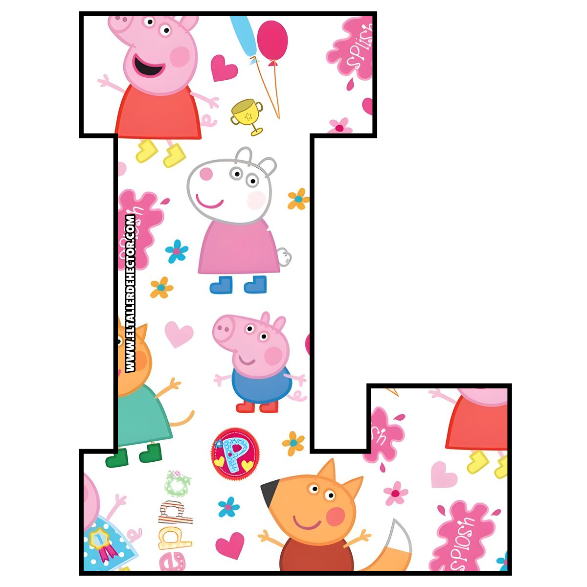 Letra L de Peppa Pig - El Taller de Hector