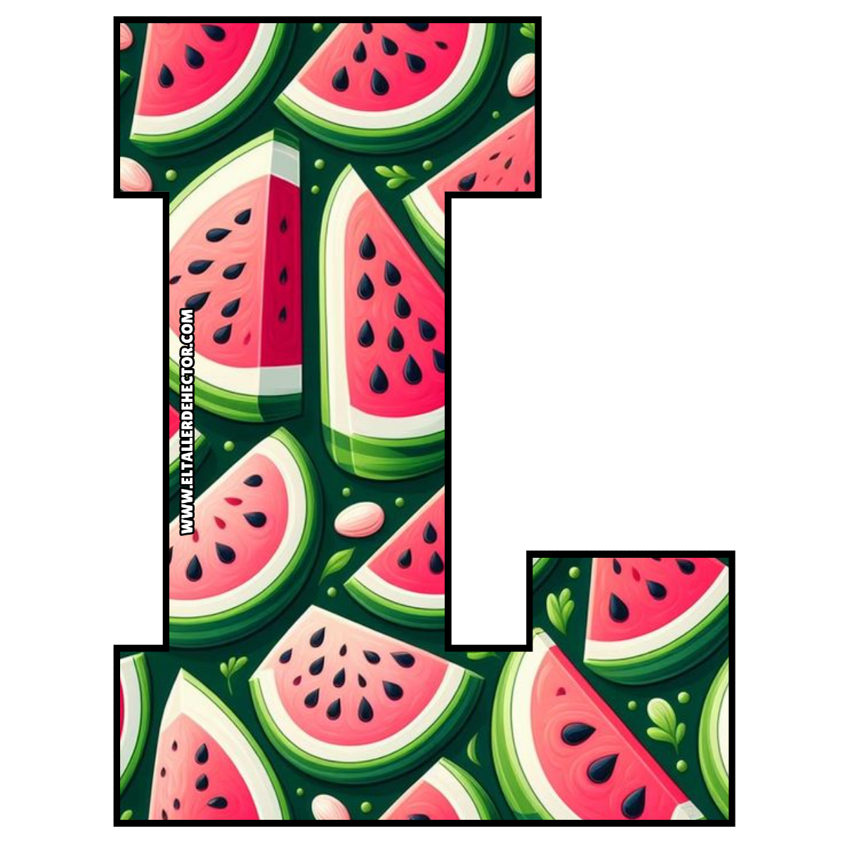 Letra L de Sandia - El Taller de Hector