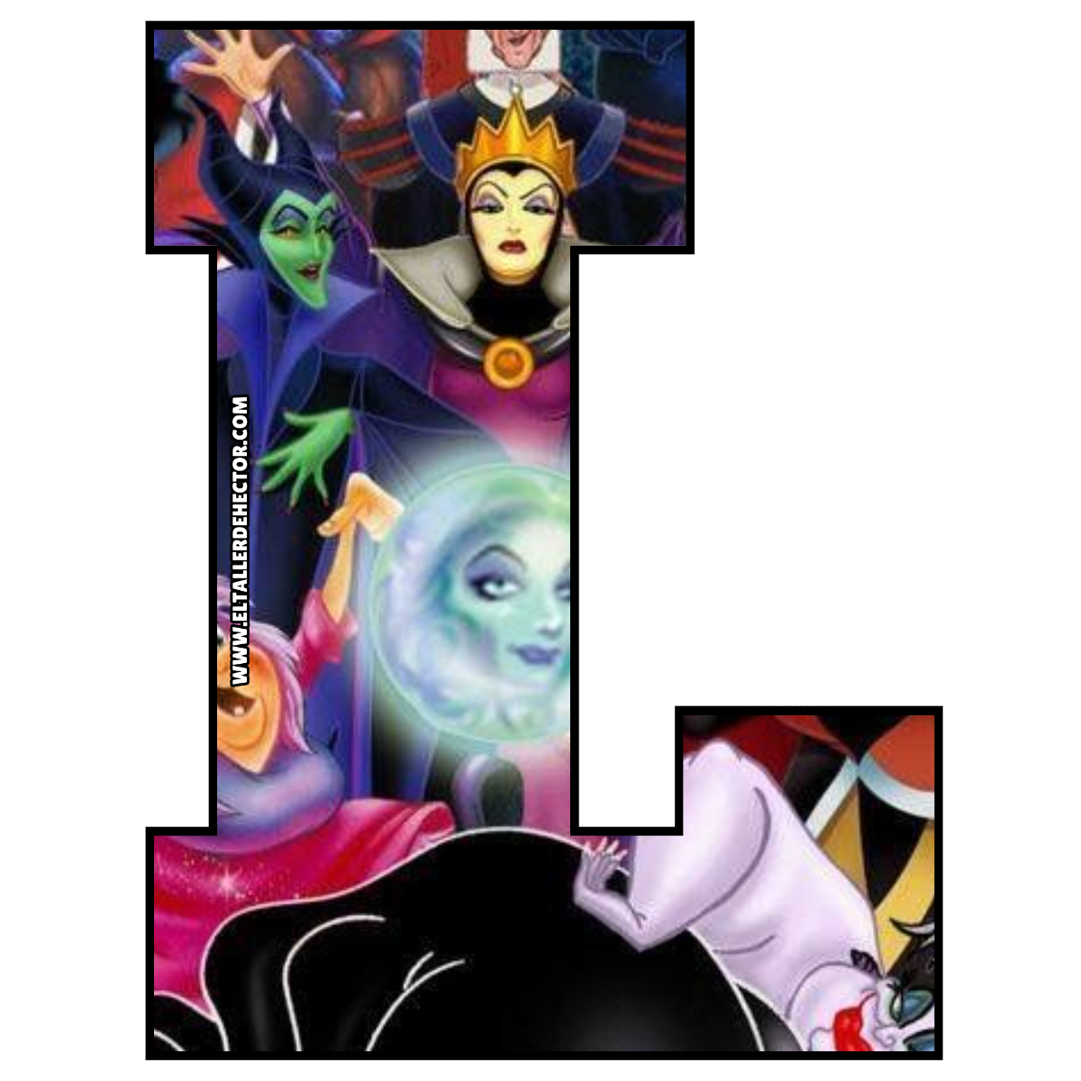 Letra L de Villanas de Disney - El Taller de Hector