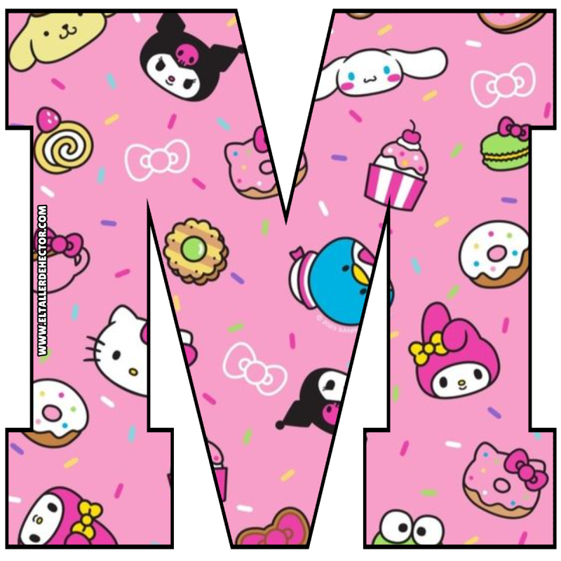 Letra M de Hello Kitty - El Taller de Hector