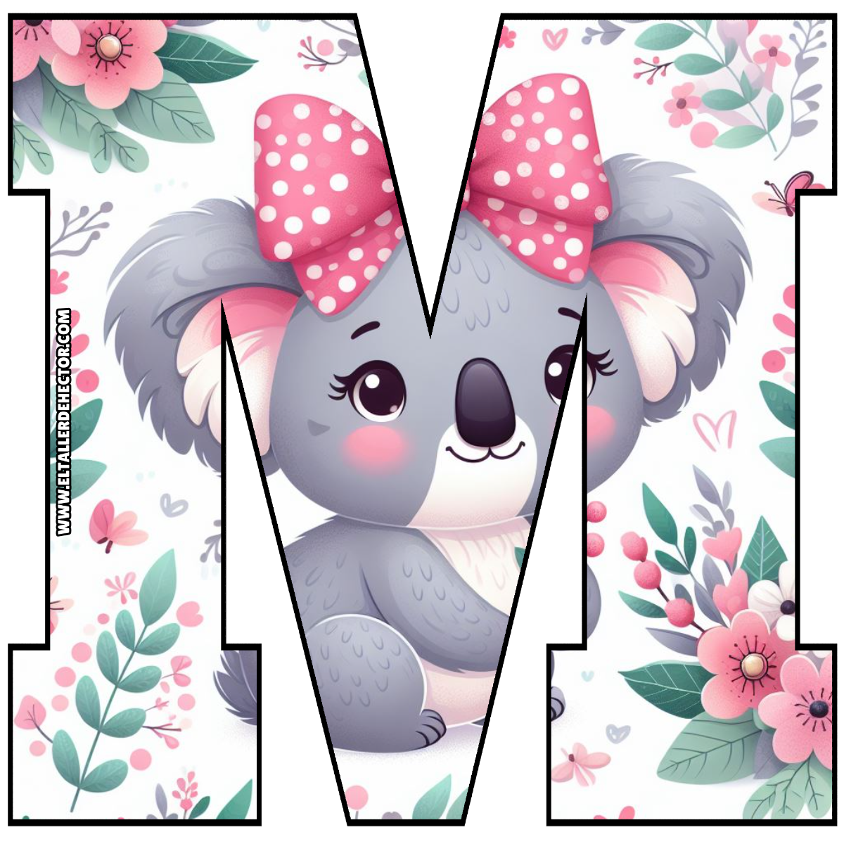 Letra M de Koala - El Taller de Hector