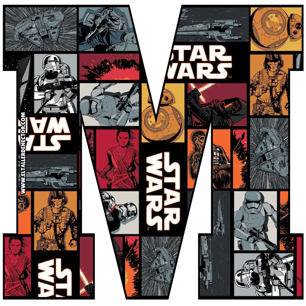 Letra M de Star Wars - El Taller de Hector