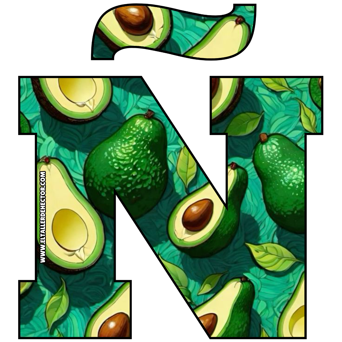 Letra Ñ de Aguacate - El Taller de Hector