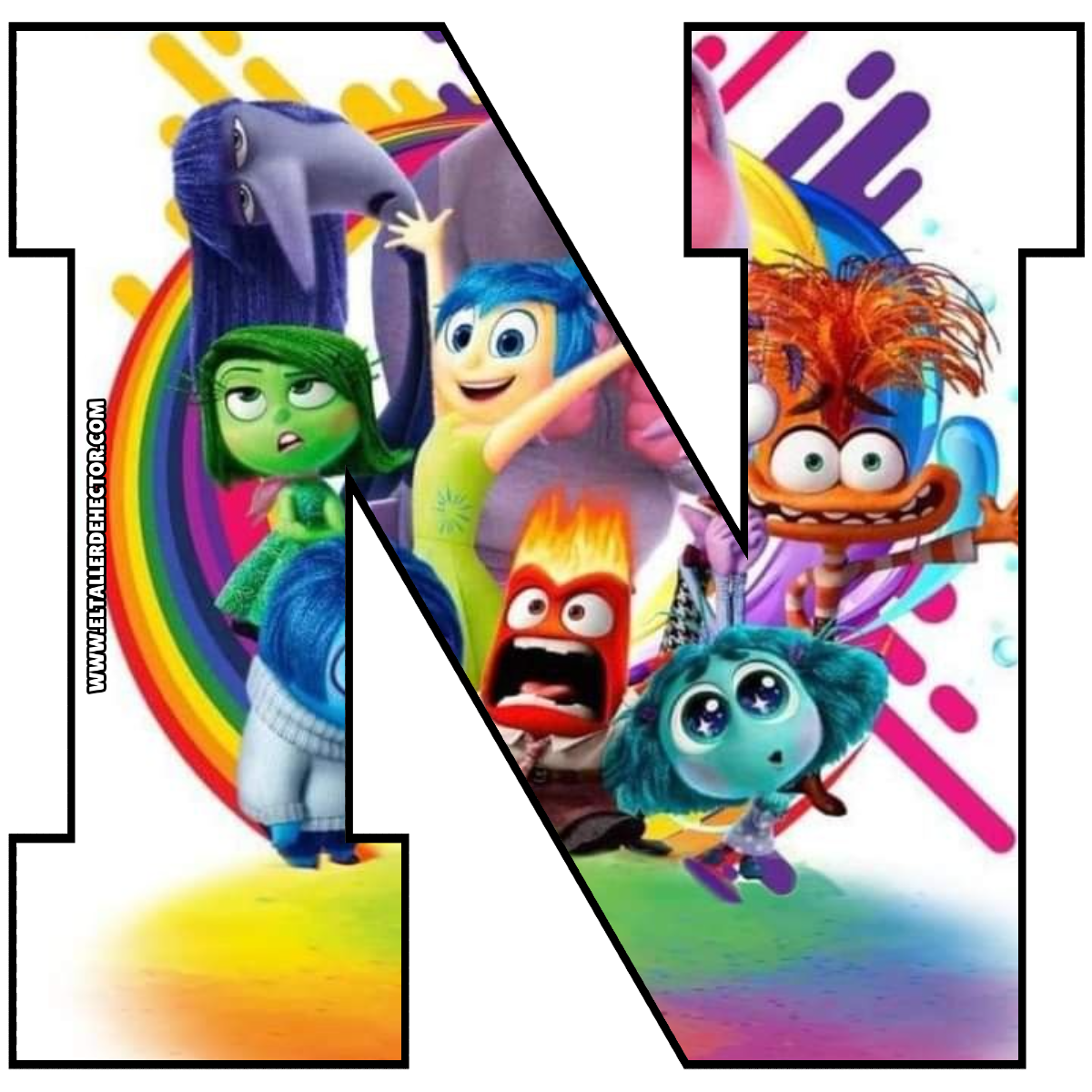 Letra N de Intensamente - El Taller de Hector