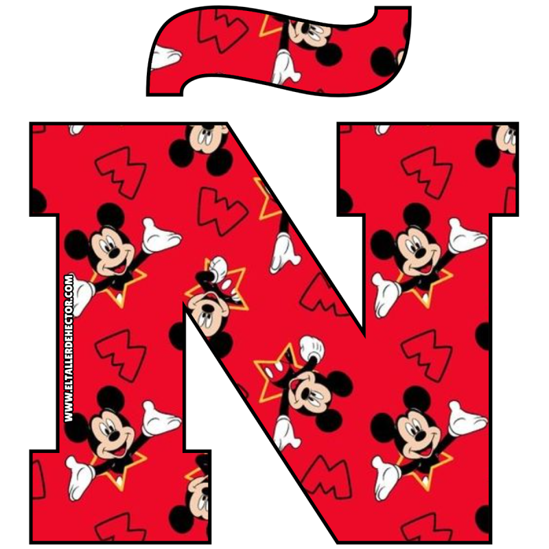 Letra Ñ de Mickey Mouse - El Taller de Hector