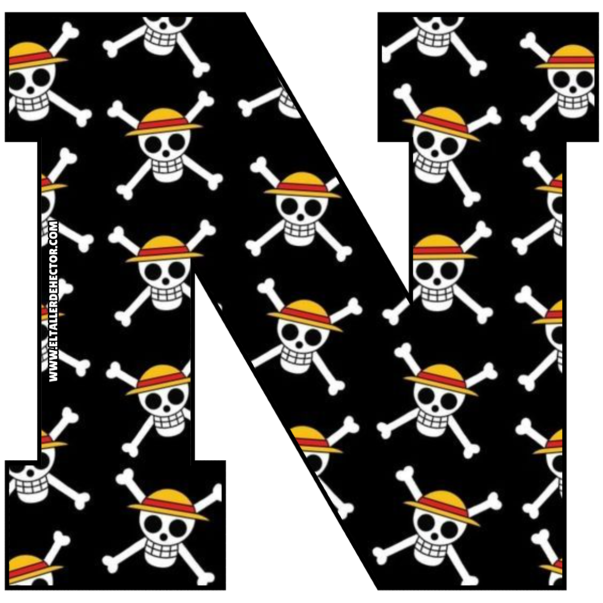 Letra N de One Piece - El Taller de Hector