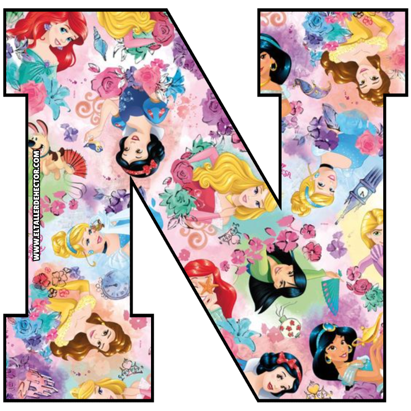 Letra N de Princesas Disney - El Taller de Hector