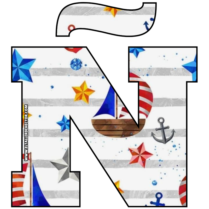 Letra Ñ de Sailor Marinero - El Taller de Hector