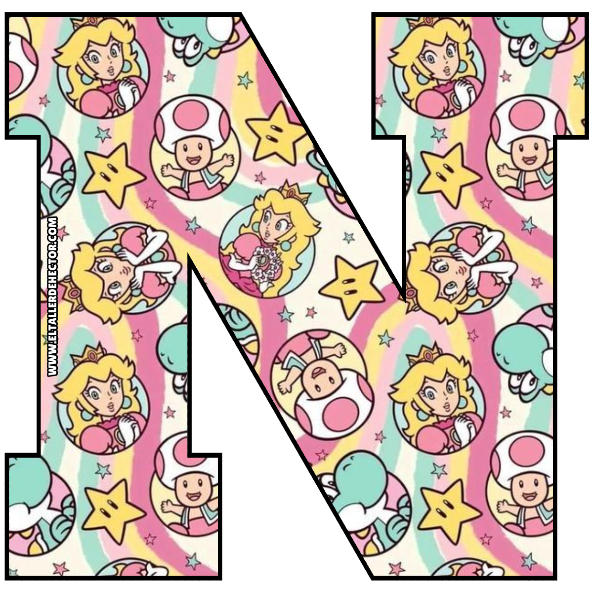 Letra N de Super Mario - El Taller de Hector