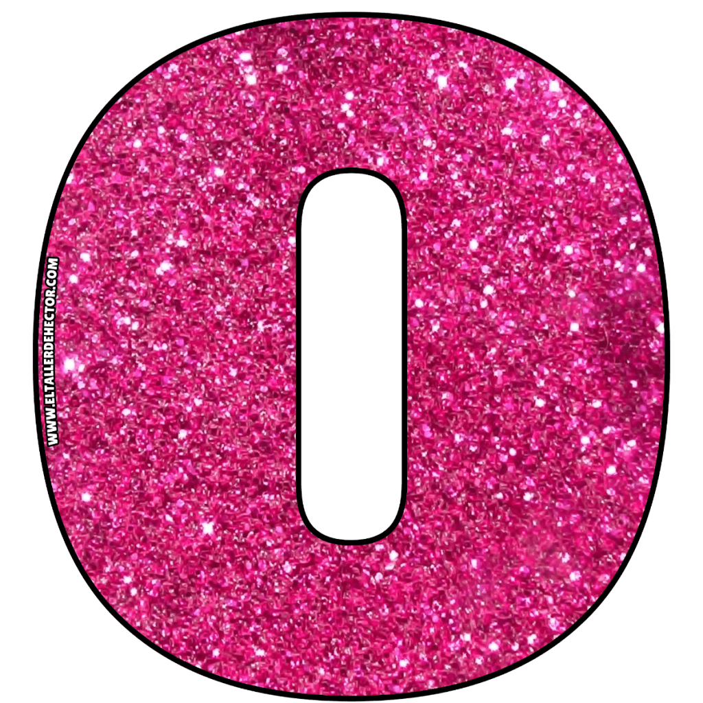 Letra O de Glitter Fucsia - El Taller de Hector