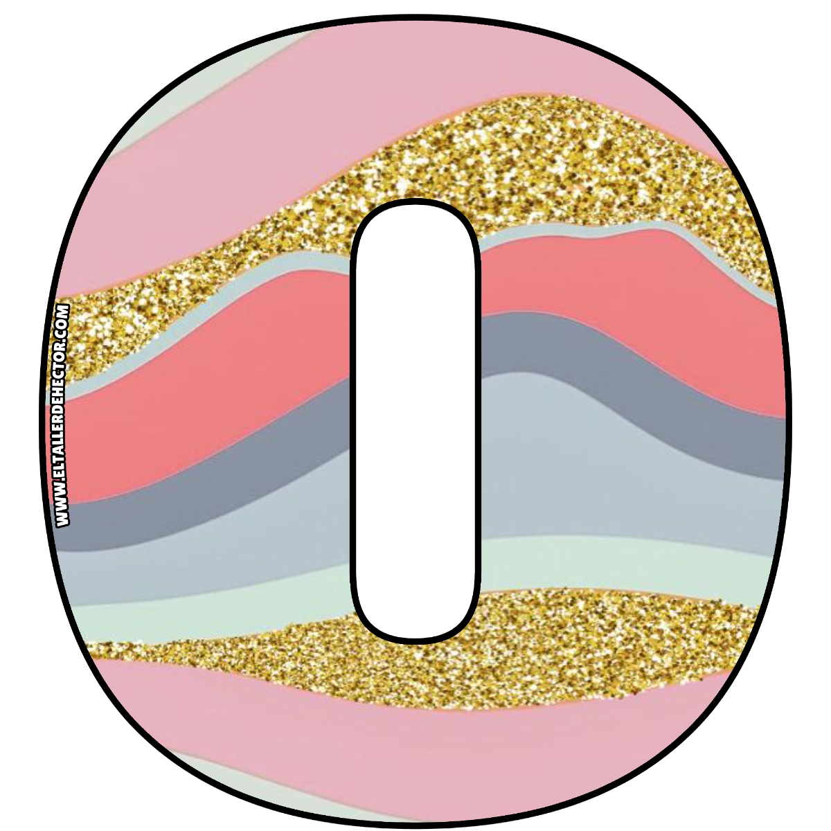 Letra O de Ondas de Brillo y Suavidad - El Taller de Hector