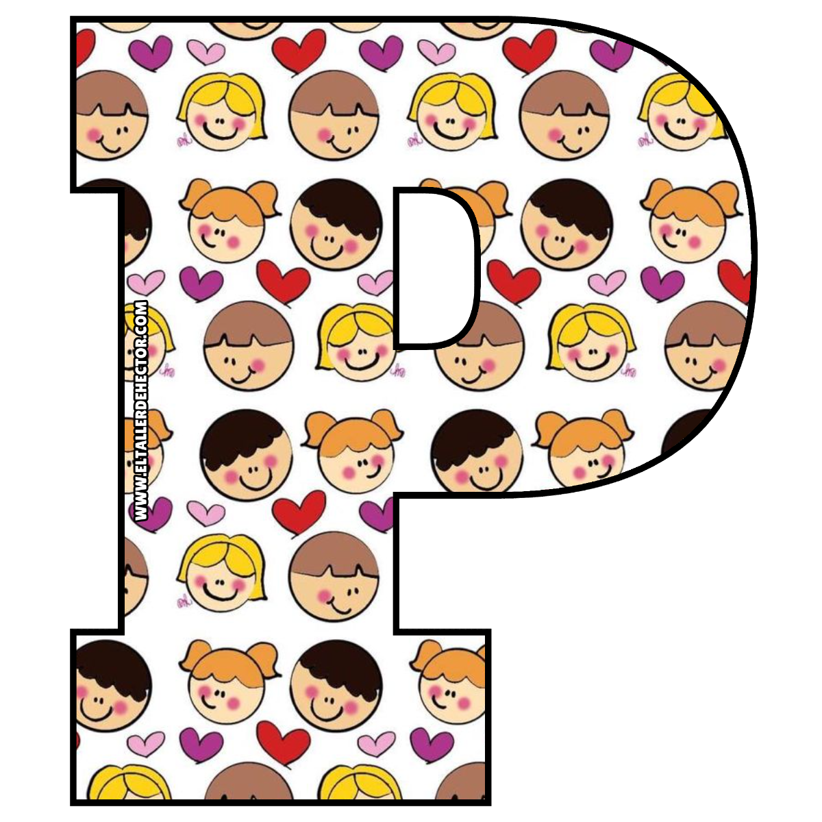 Letra P de Niños Niñas - El Taller de Hector