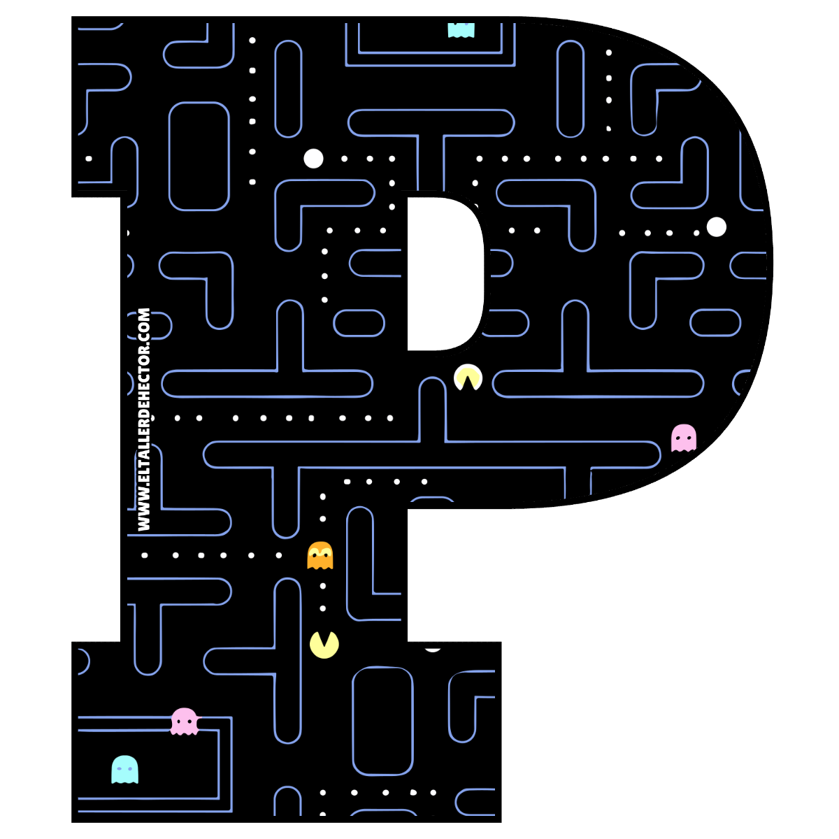 Letra P de Pac Man - El Taller de Hector