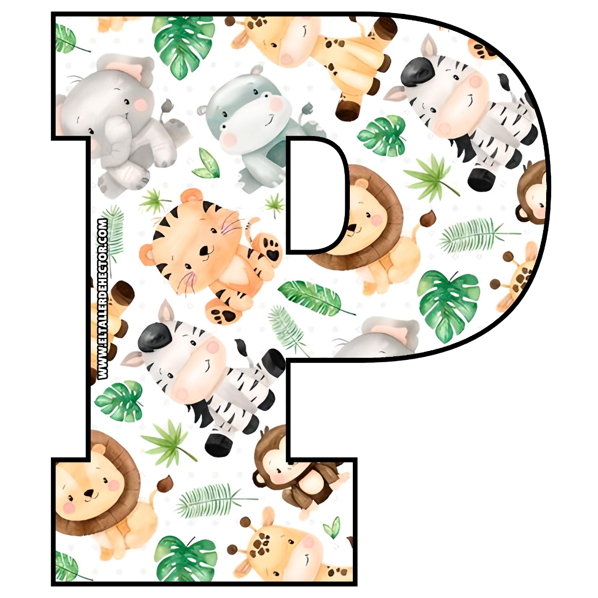 Letra P de Safari - El Taller de Hector