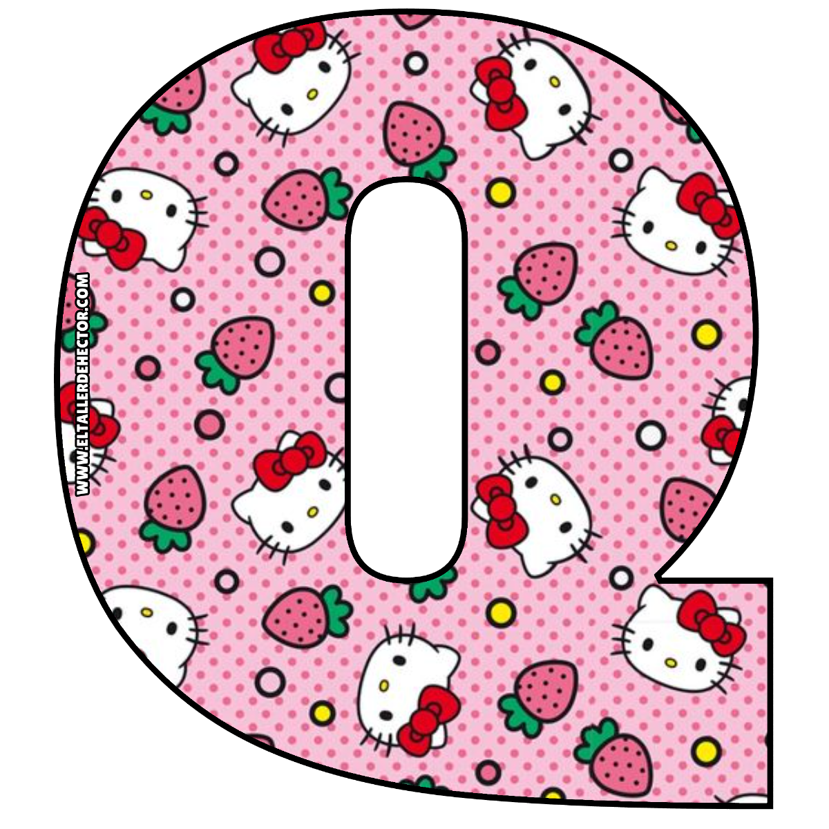 Letra Q de Hello Kitty - El Taller de Hector