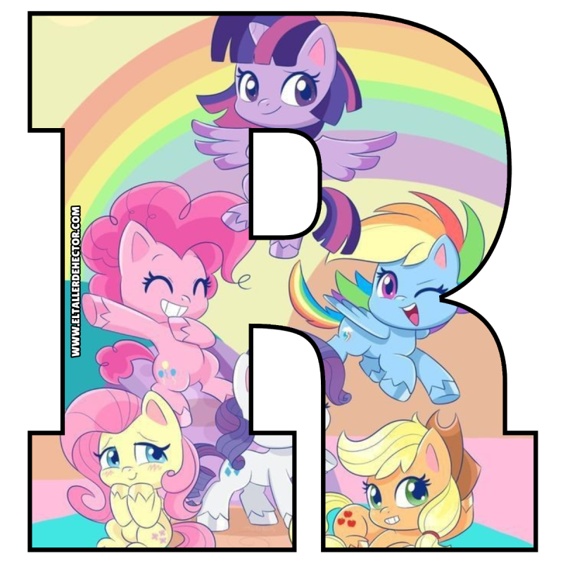 Letra R de My Little Pony - El Taller de Hector