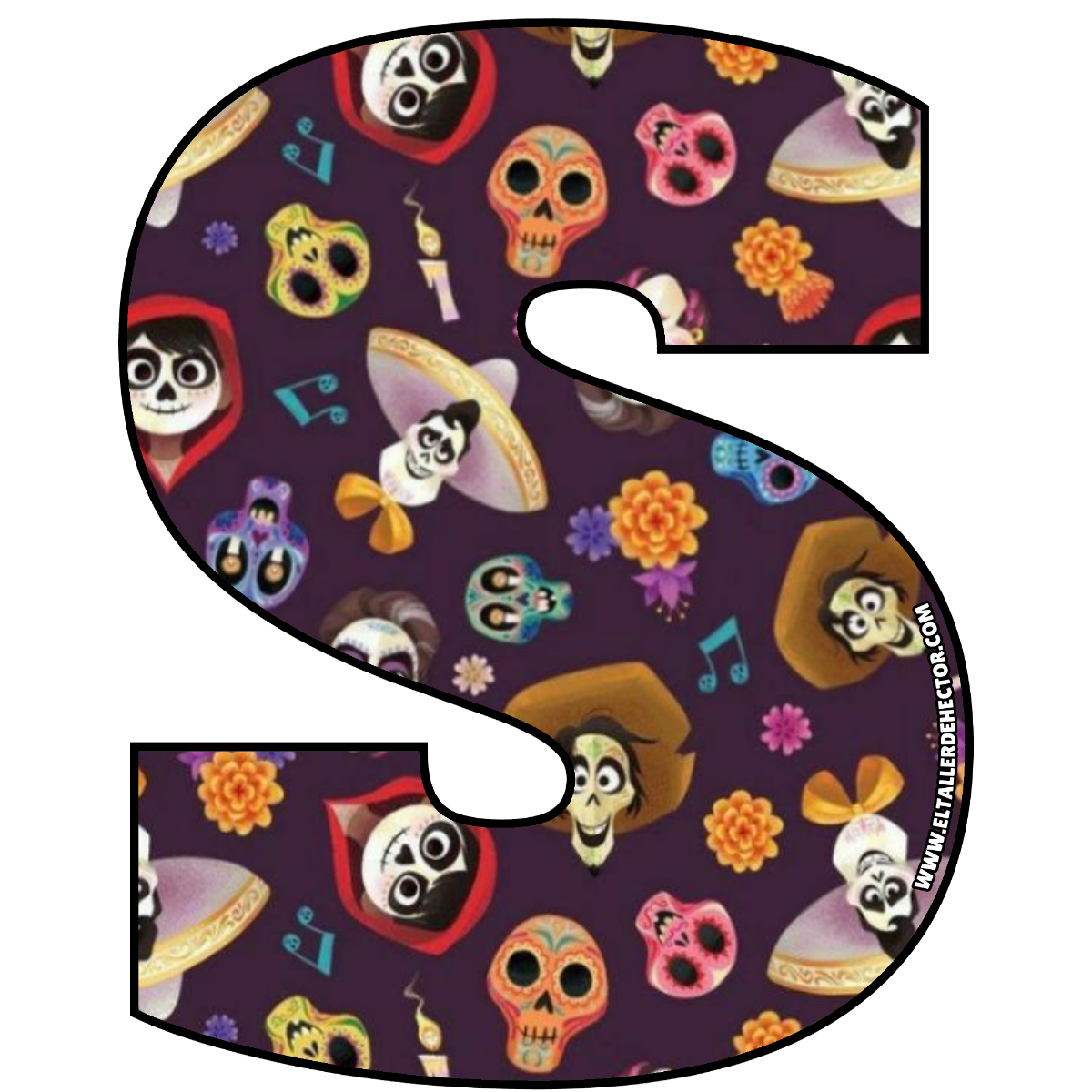 Letra S de Coco Disney - El Taller de Hector