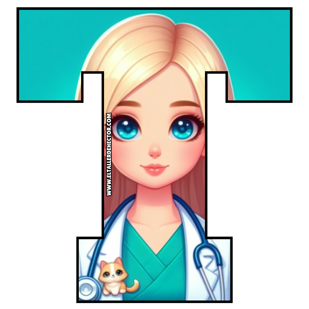 Letra T de Fiorella Veterinaria Doctora - El Taller de Hector