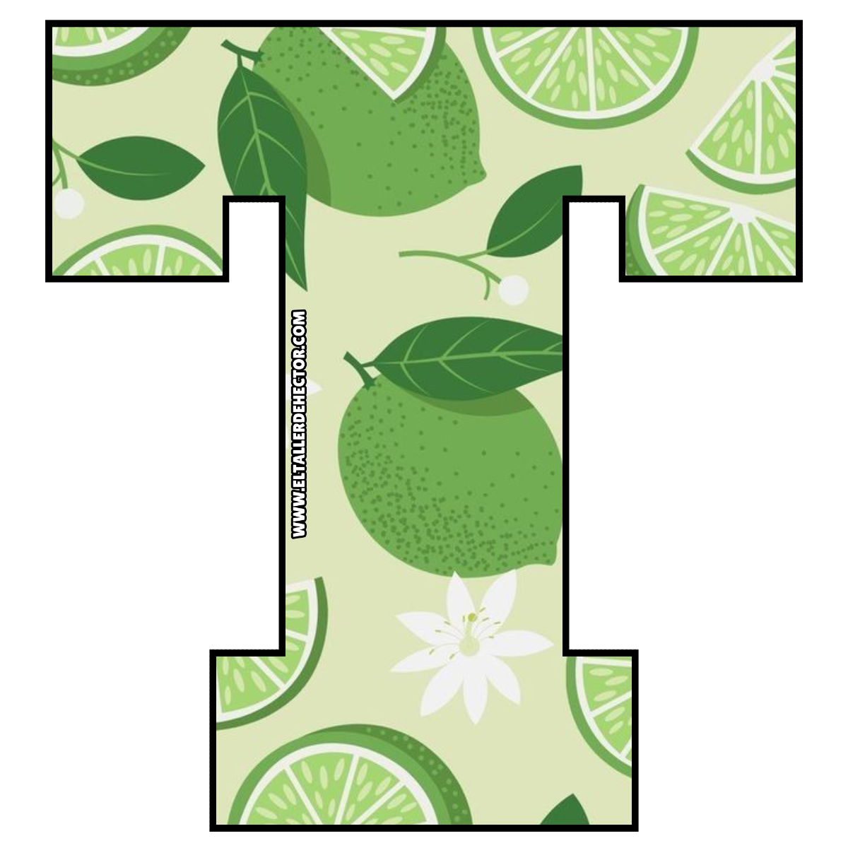 Letra T de Frutas Limon - El Taller de Hector