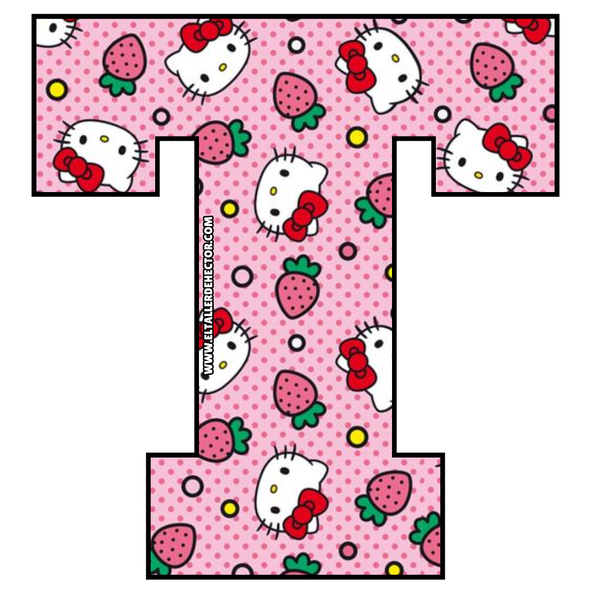 Letra T de Hello Kitty - El Taller de Hector