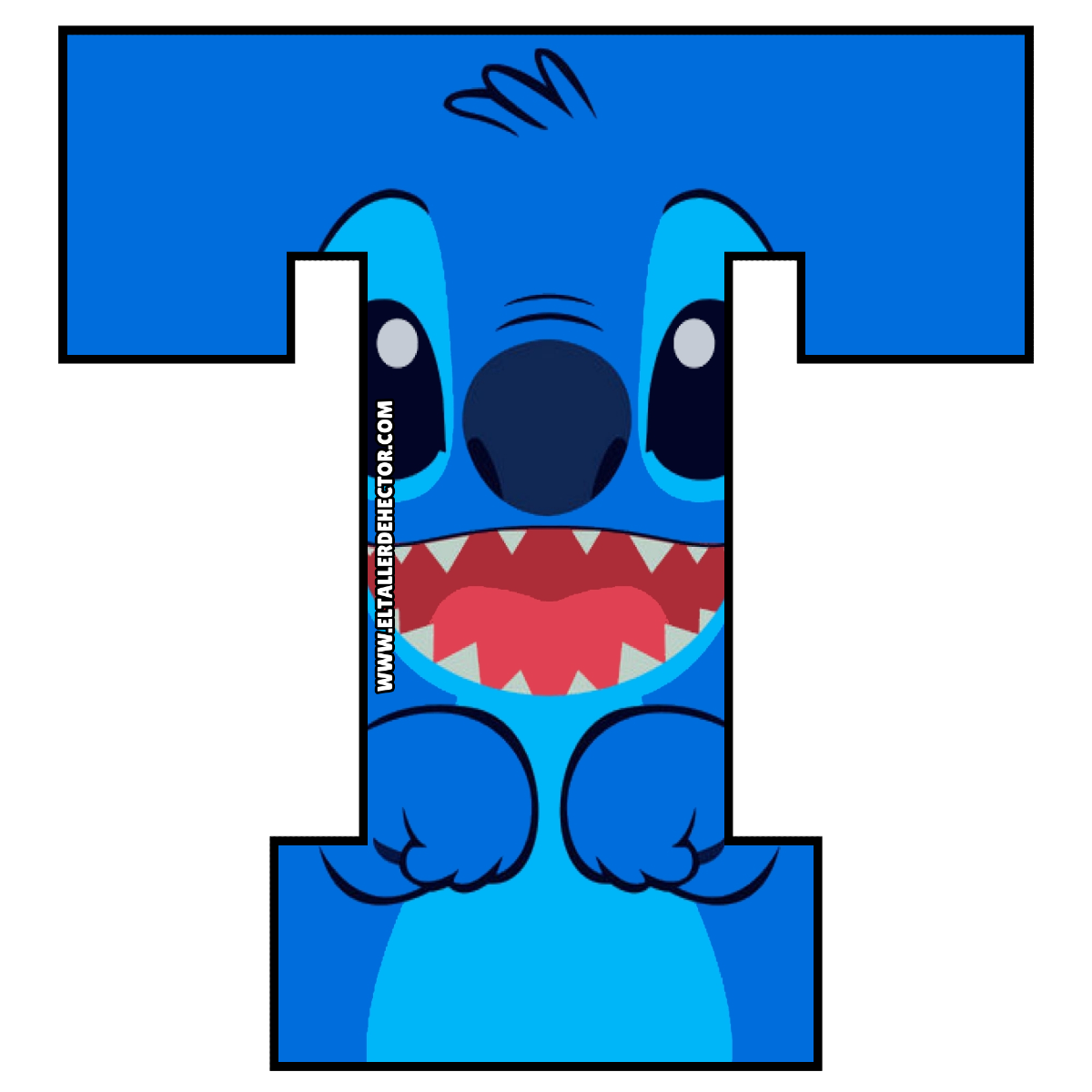 Letra T de Stitch - El Taller de Hector