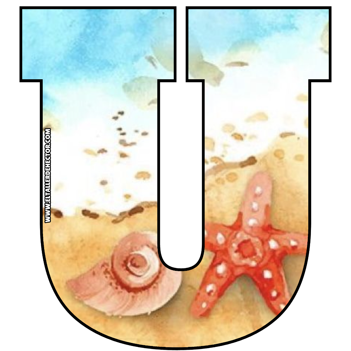 Letra U de Playa Mar - El Taller de Hector