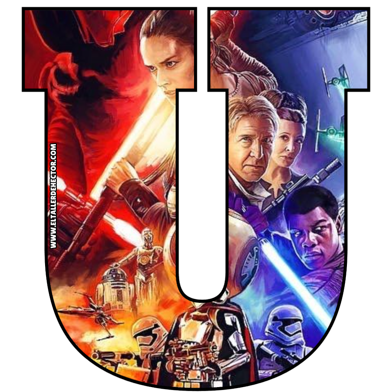 Letra U de Star War - El Taller de Hector