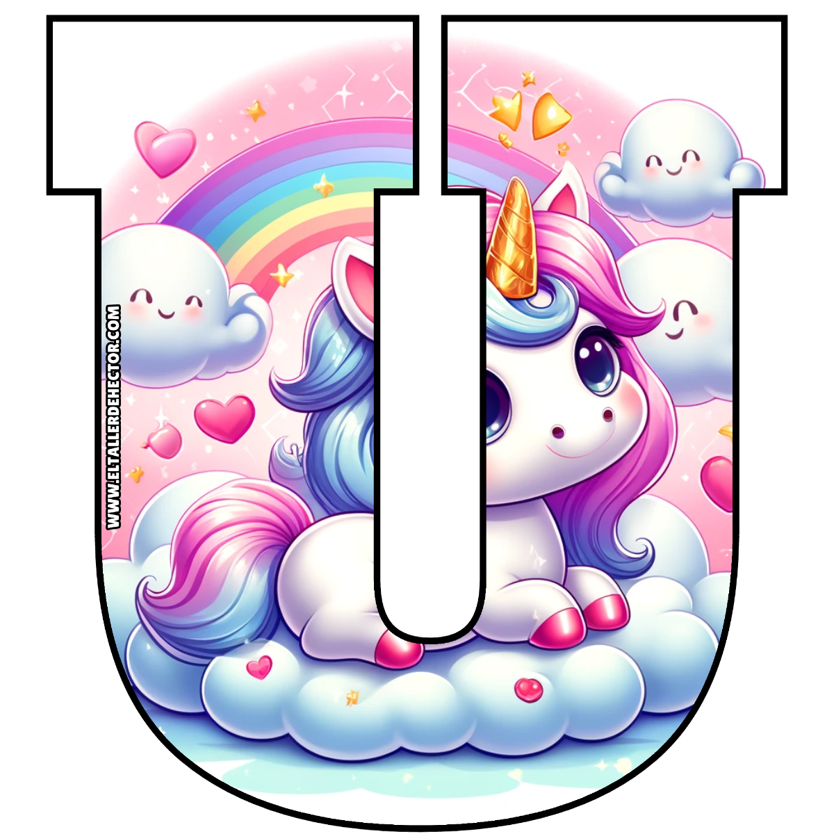 Letra U de Unicornio - El Taller de Hector